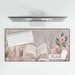 Pink Bookish Personalized Desk Mat, Custom Name Book Lover Gift Idea ...