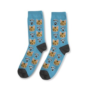 Custom Cat Socks, Personalized Pet Photo Socks, Cat Lover Gift, Funny ...
