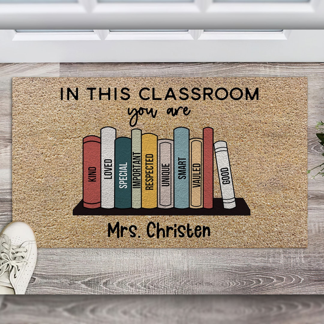 In This Classroom Printed Polyester Doormat, Custom Teacher Doormat ...