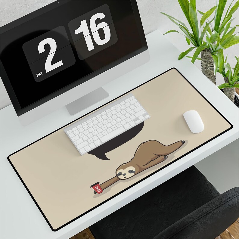 I Will Survive Deskmat, Funny Sloth Coffee Desk Mat, Sloth Lover Gift ...