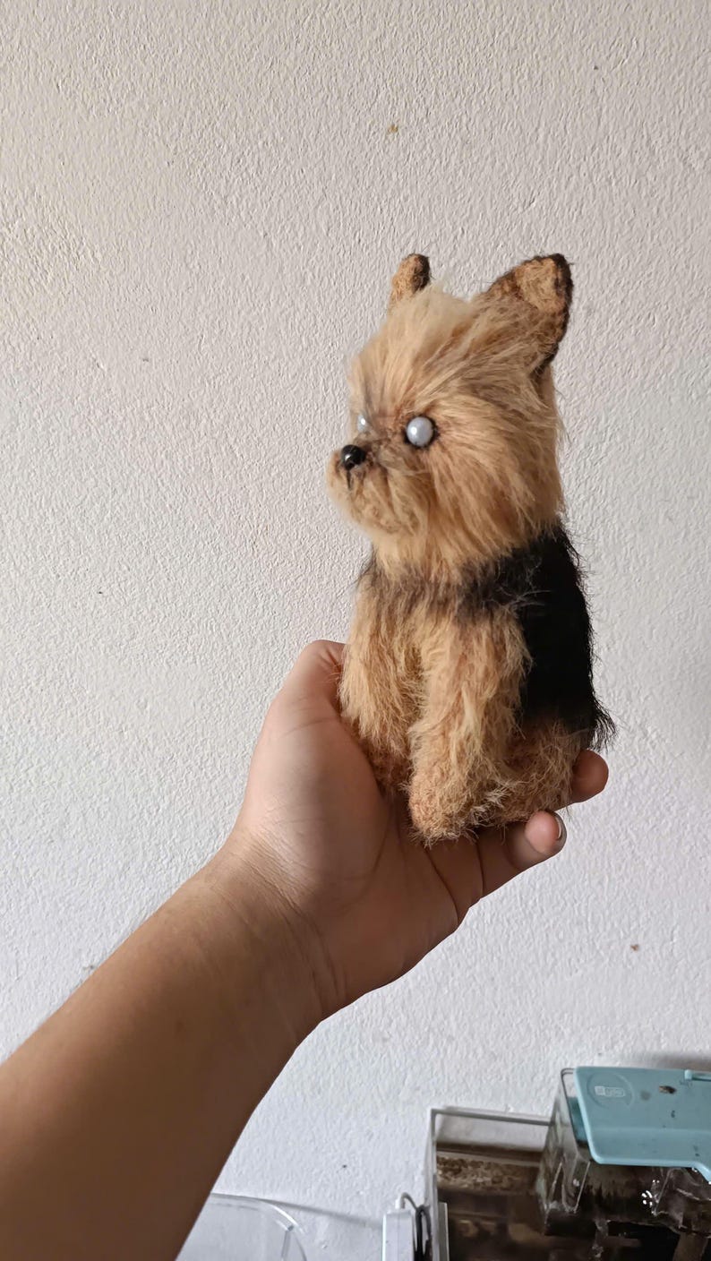 Custom Yorkie Crochet Dog – Handmade Yorkshire Terrier Plush ...