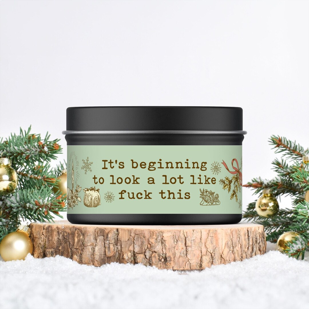 It's Beginning to Look A Lot Like F This, Funny Christmas Tin Container ...