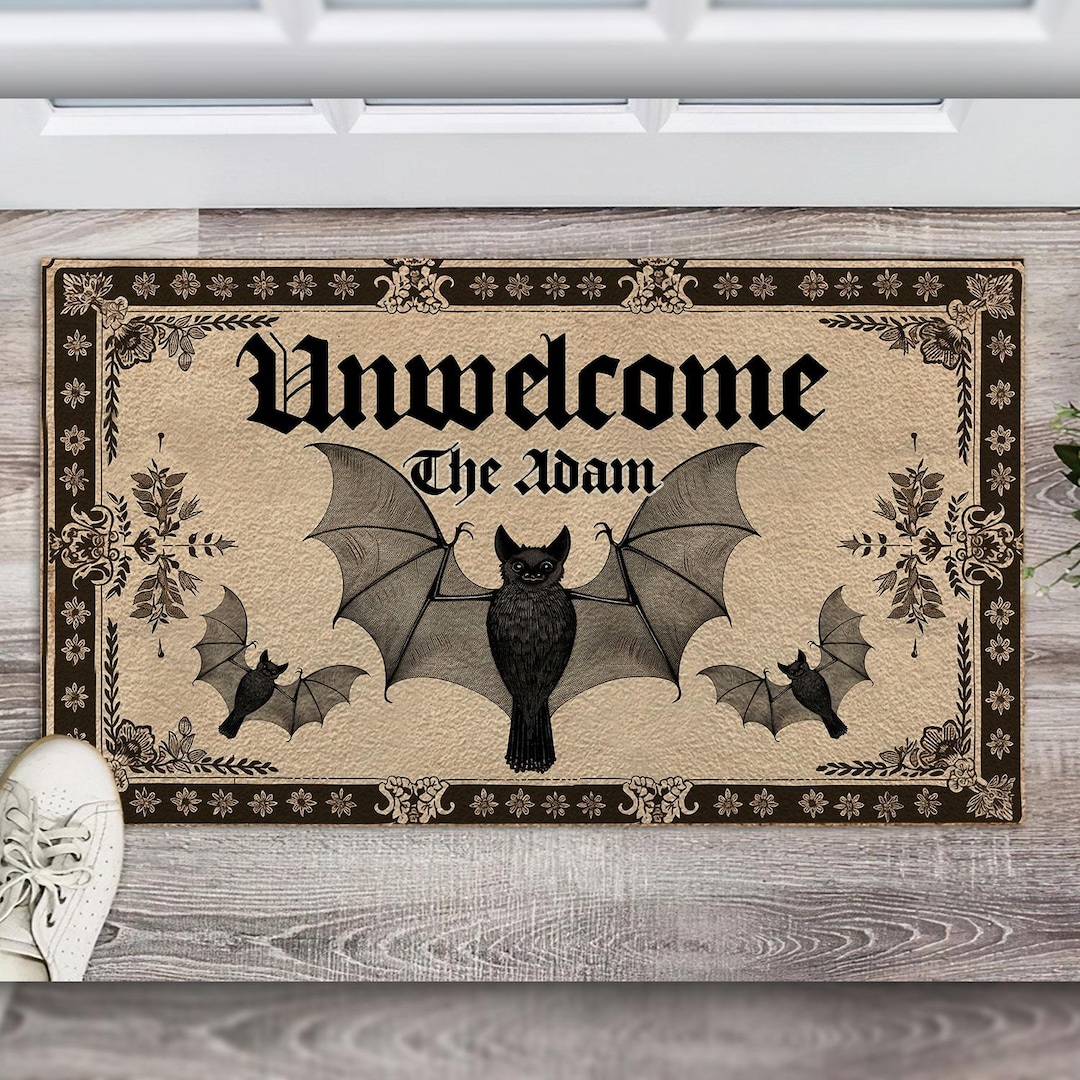 Halloween Unwelcome Mat, Family Halloween Doormat, Personalized ...