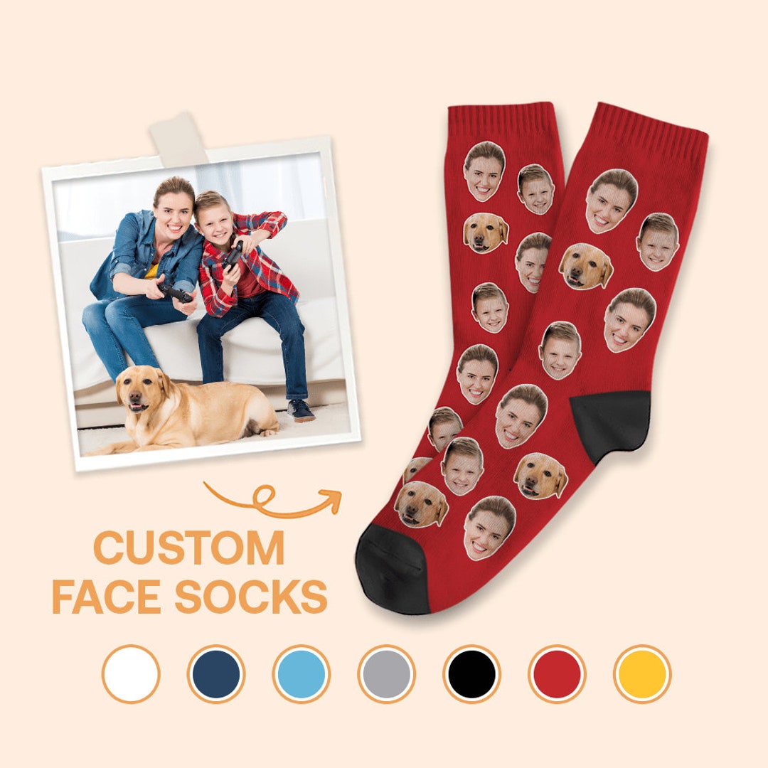 Personalized Face Socks, Custom Face Socks, Picture Socks, Face on ...