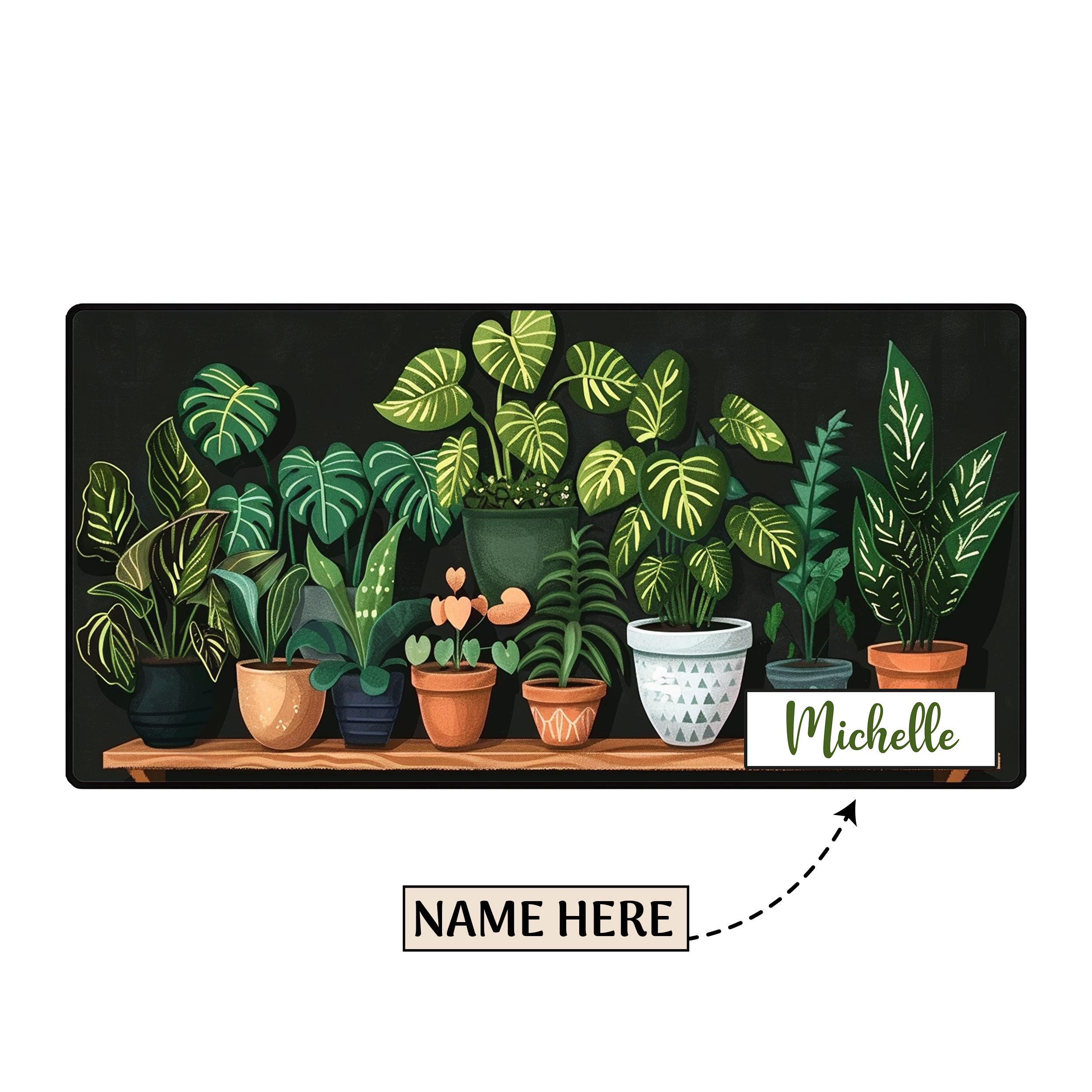 Plant Deskmat, Personalized Plant Mouse Pad, Botanical Mouse Pad, Plant ...