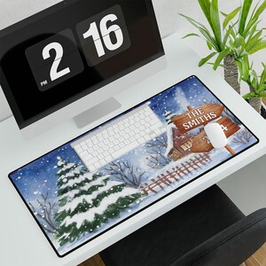 Christmas Street Deskmat, Christmas Mouse Pad, Personalized Christmas ...