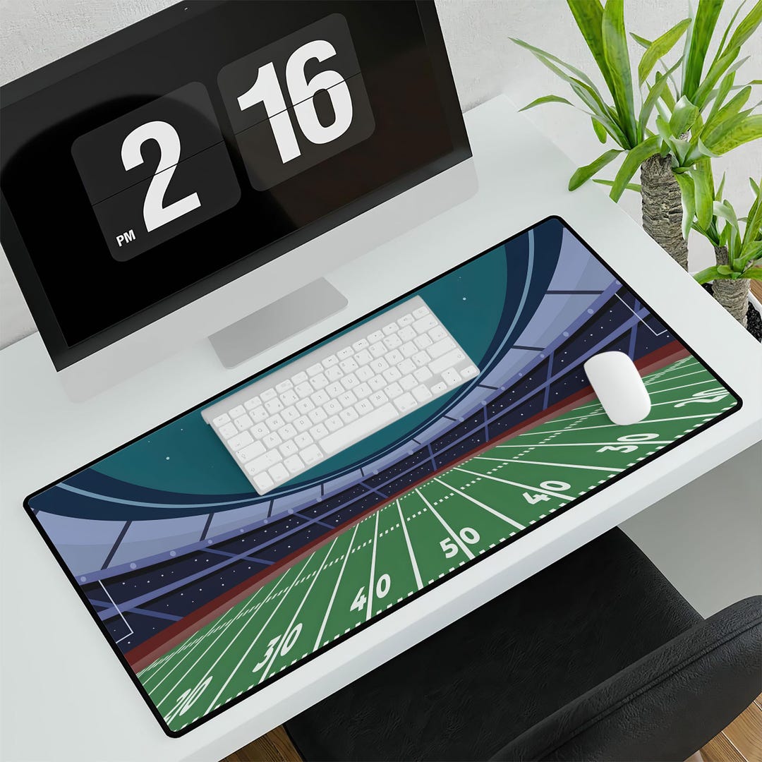American Football Field Deskmat, Personalized Football Mouse Pad ...