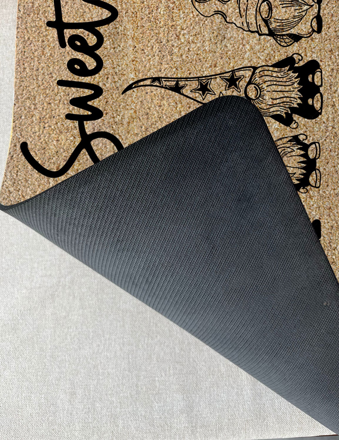 Gnome Sweet Gnome Printed Polyester Doormat, Gnomes Welcome Mat ...