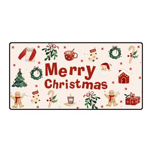 Retro Merry Christmas Deskmat, Holiday Decor, Xmas Desk Pad, Christmas ...