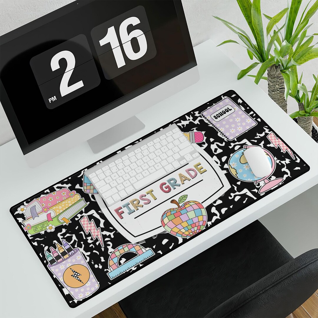 Personalized Teacher Desk Mat With Name and Grade Deskmat, Custom ...