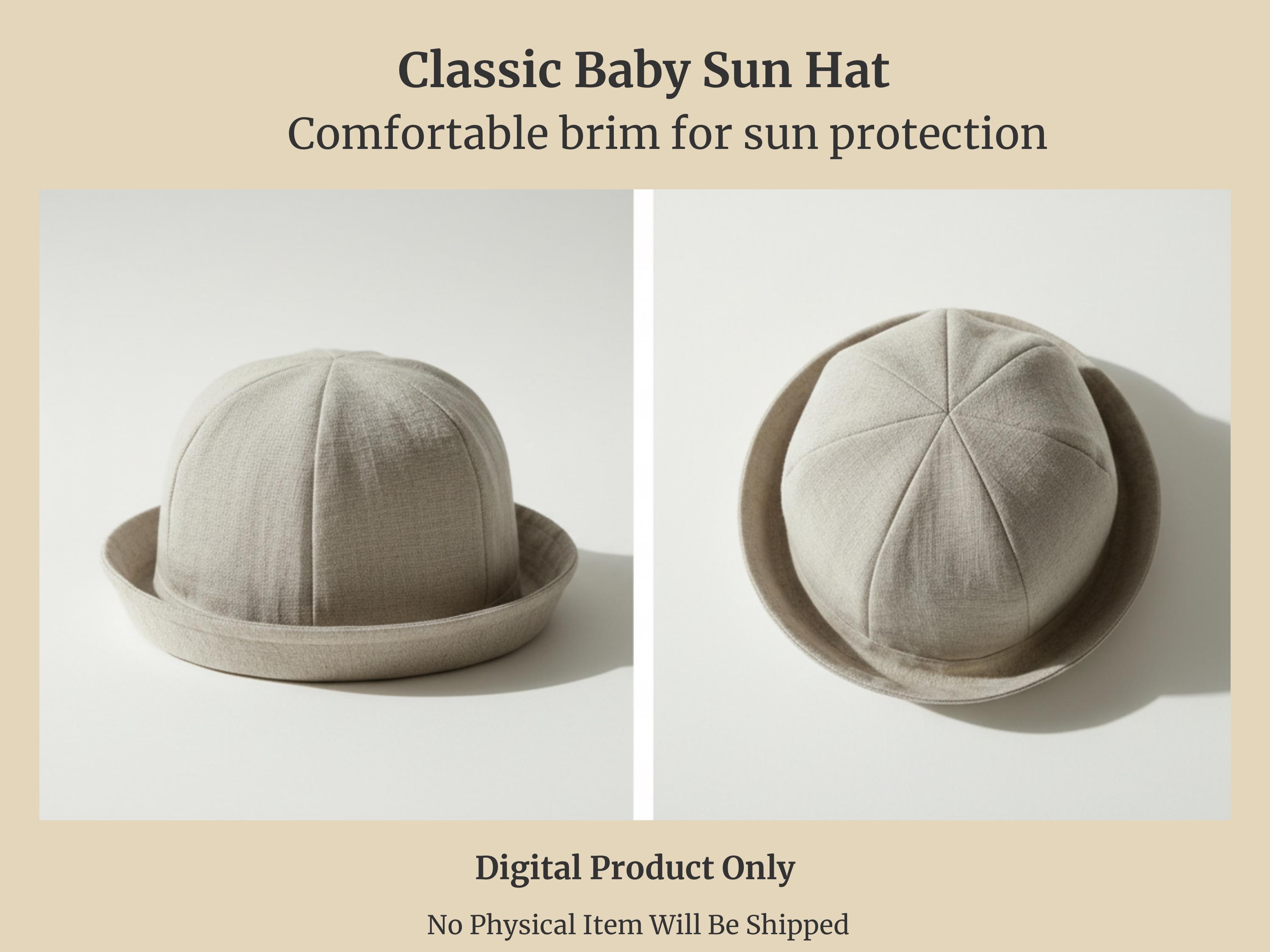 Baby Sun Hat Sewing Pattern, Toddler Bucket Hat, Sizes 3M-24M (PDF ...