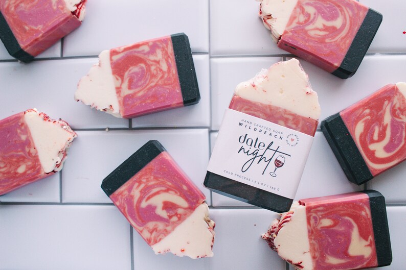 Date Night Artisan Soap, Red Wine and Rose Scented Cold Process Soap ...