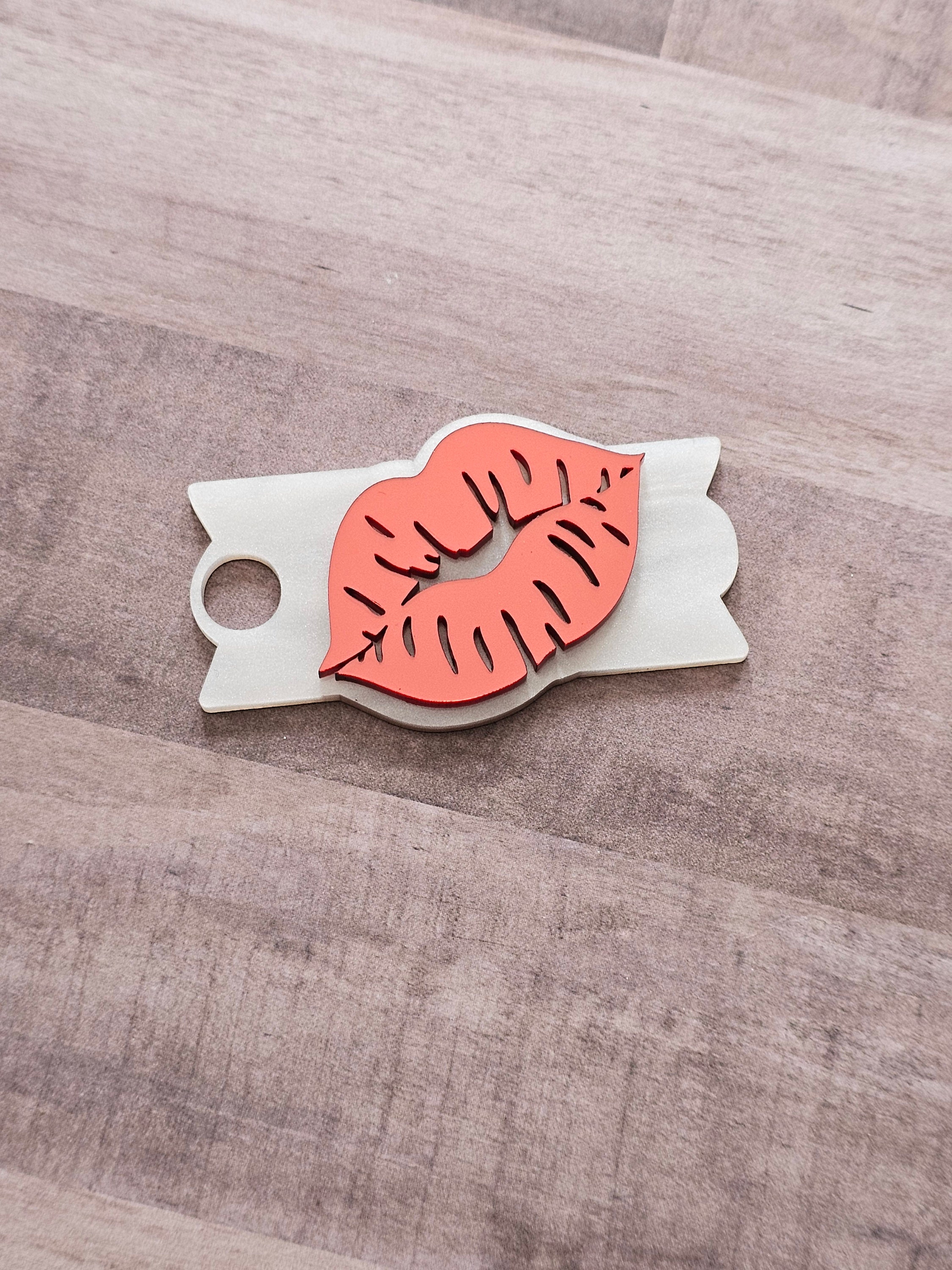 Kissy Lip Cup Topper SVG - Etsy