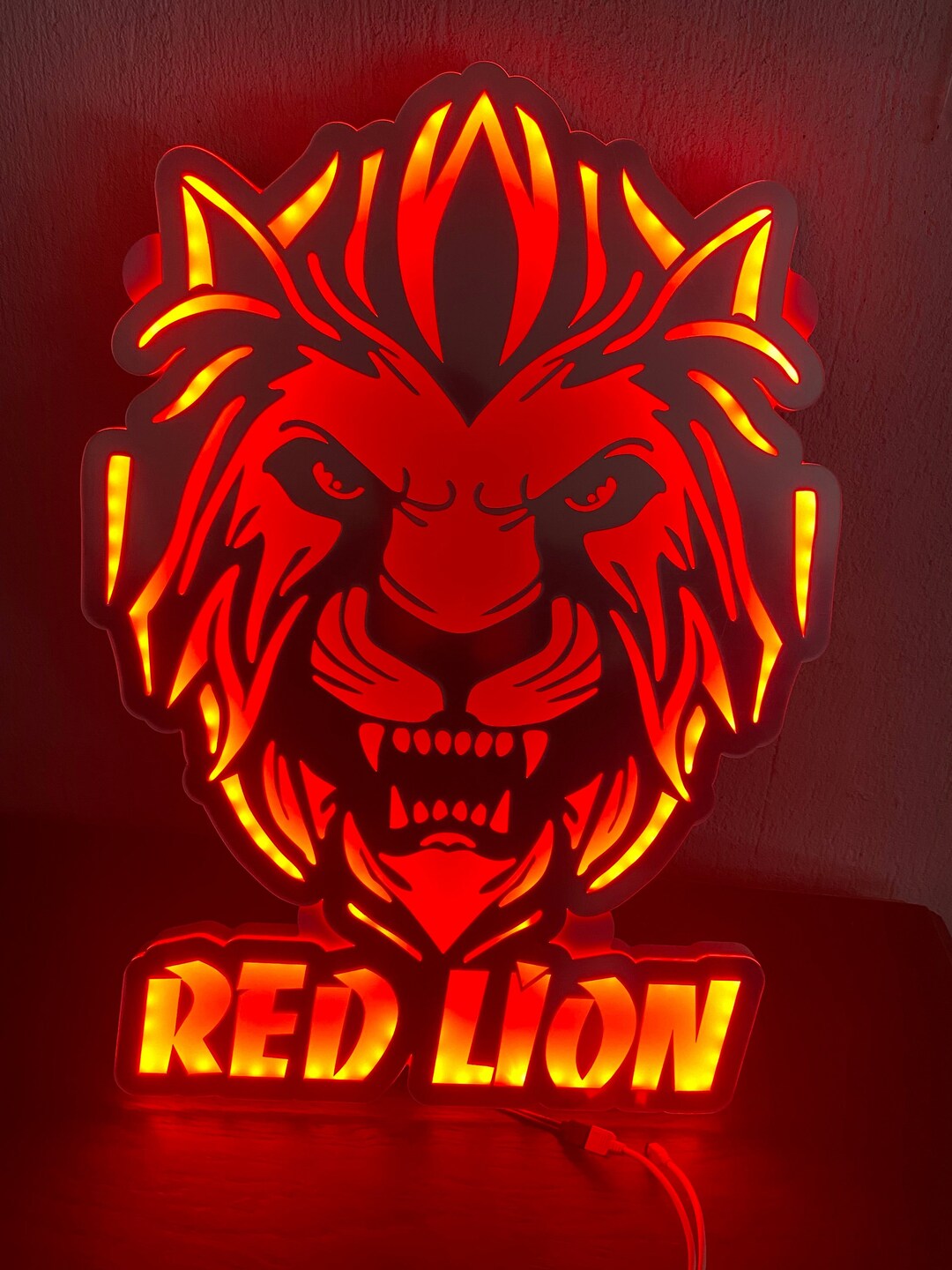 Red Leon Sign, Custom Neon Sign, Led Neon Sign, Name Neon Sign, LED ...