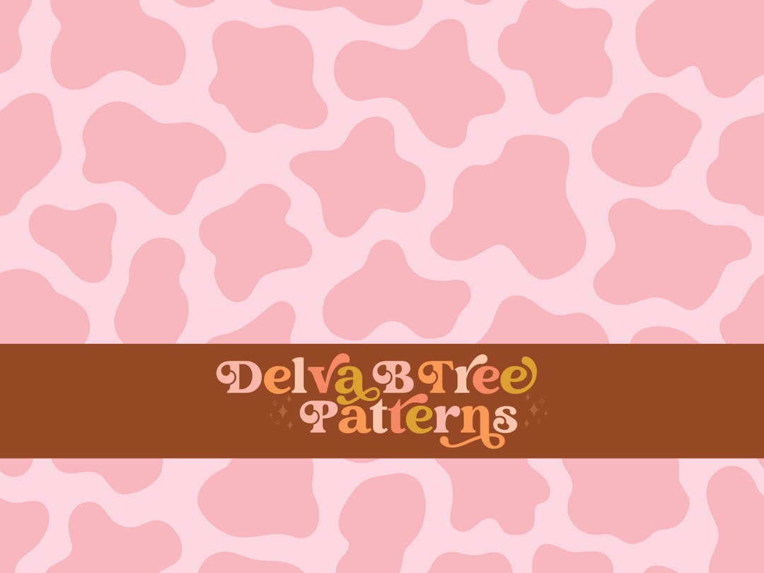 Pink Cow Print Seamless File, Minimal Cow Hide Seamless Pattern, Pastel ...