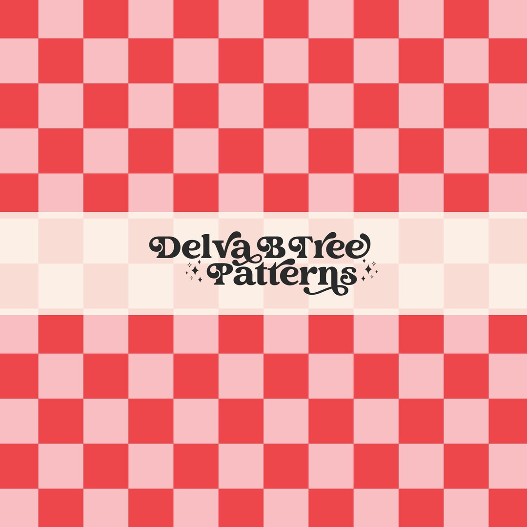 Pale Pink and Red Checker Seamless File, Pastel Christmas Checkerboard ...