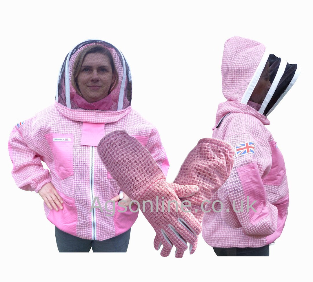 3 Layer Beekeeping Bee Jacket Ultra Ventilated Pink Beekeeper and ...