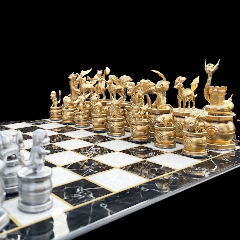 Pokemon Chess Set | PLA Plastic Board & Characters, Customizable - Etsy