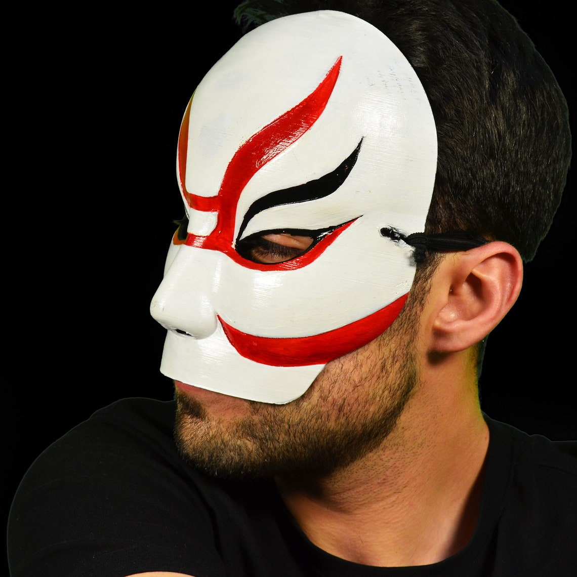 Kabuki Mask yokai Mask Cosplay Party Mask-japanese Kabuki - Etsy