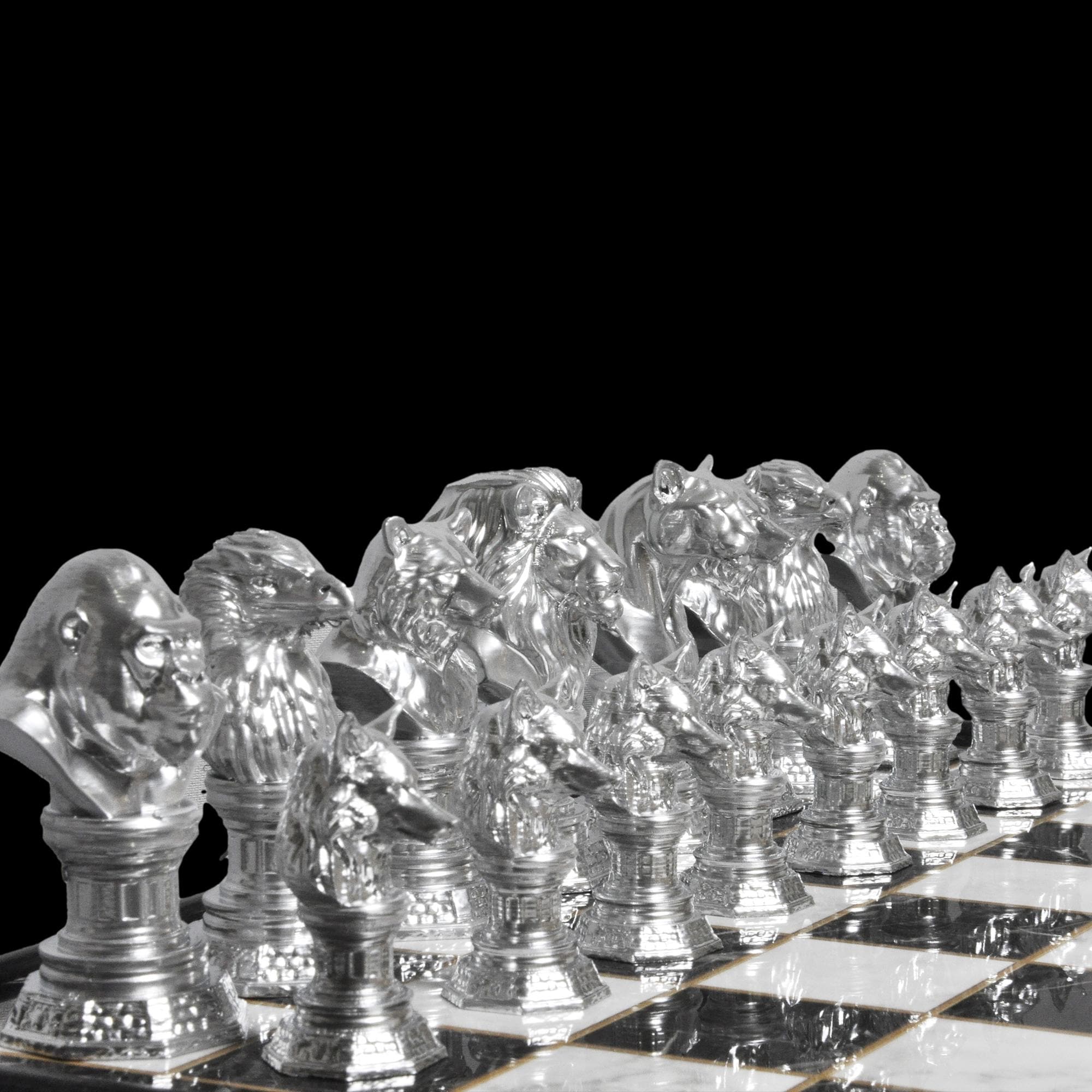 Forest Animals Personalized Chess Set With Chessboard Animal Chess Game ...