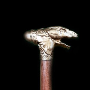 Snake Head Walking Stick Hand Carved Wizard Stick Hiking Animal Walking ...