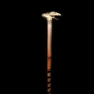 Snake Head Walking Stick Hand Carved Wizard Stick Hiking Animal Walking ...