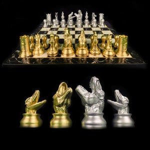 Unique Trex Dinosaur Chess Set With Chessboard | Customize Your Own ...