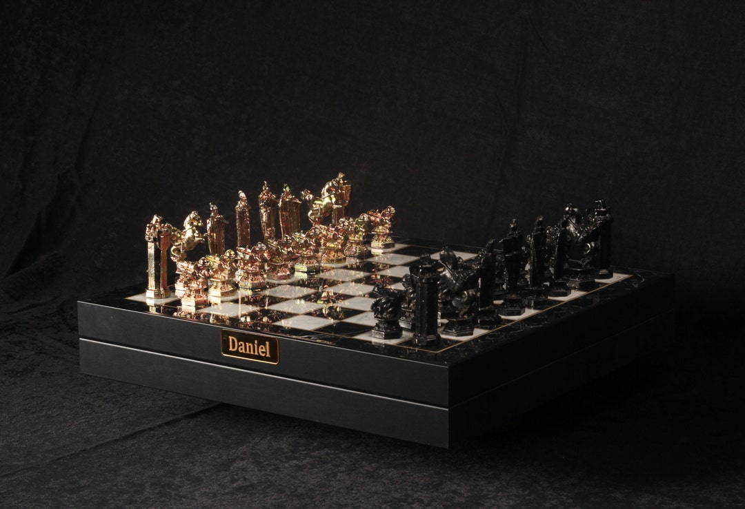 Customizable Heavy Metal HP Wizard Chess Set With Chessboard - Etsy