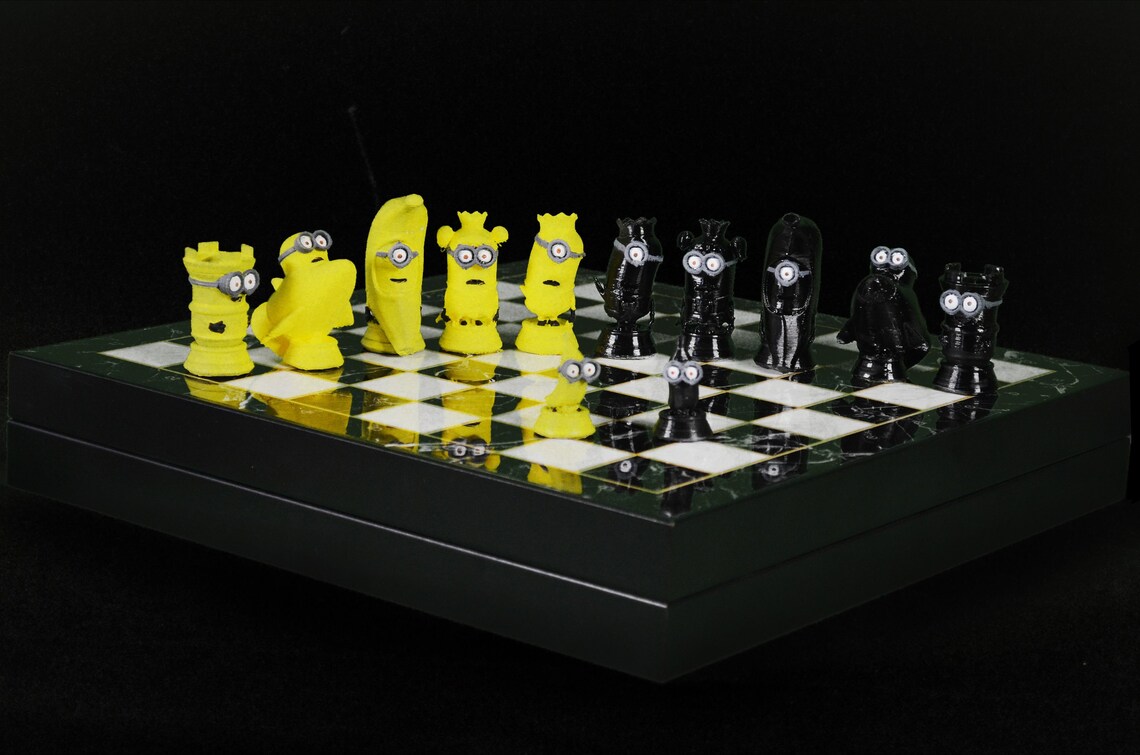 Minions Chess Set With Chessboard-personalized Minions Chess - Etsy
