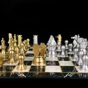 Unique Space Chess Set With Chest Chessboard Perfect Gift for Sci-fi ...