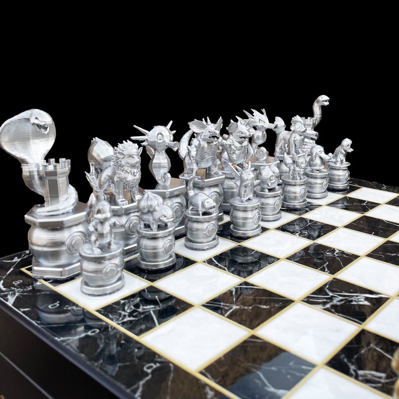 Pokemon Chess Set | PLA Plastic Board & Characters, Customizable - Etsy