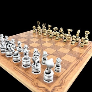 Heavy Metal Pokemon Personalized Chess Set With Chess Board Pikachu ...