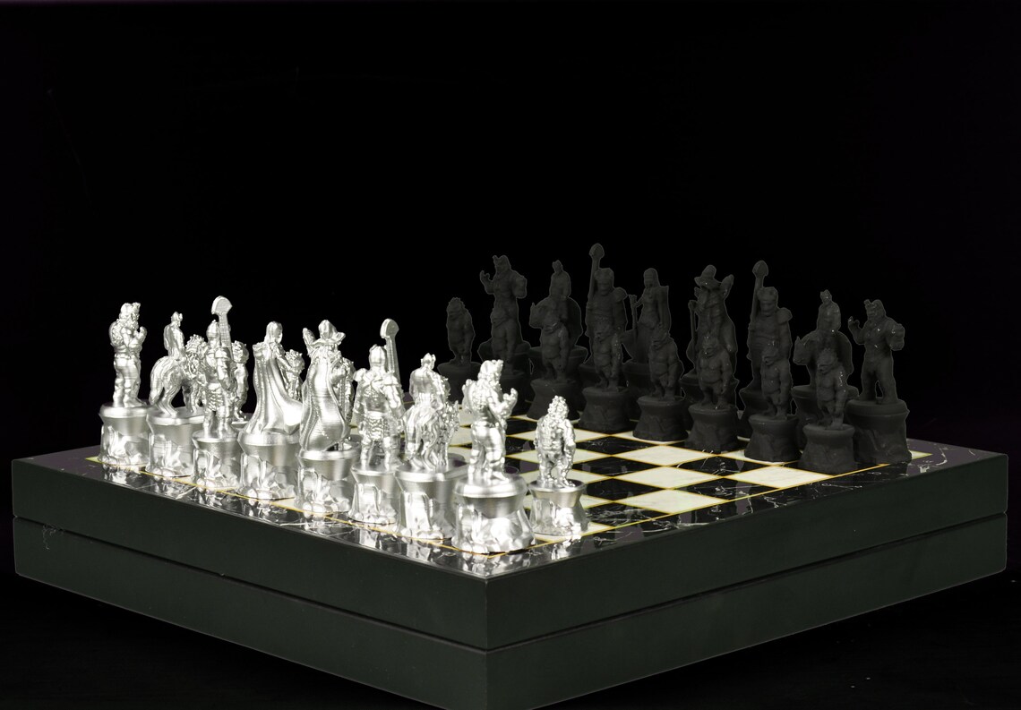 Troll Chess Set With Chessboard Troll Figure Chess Set - Etsy