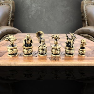 Heavy Metal Pokemon Personalized Chess Set With Chess Board Pikachu ...