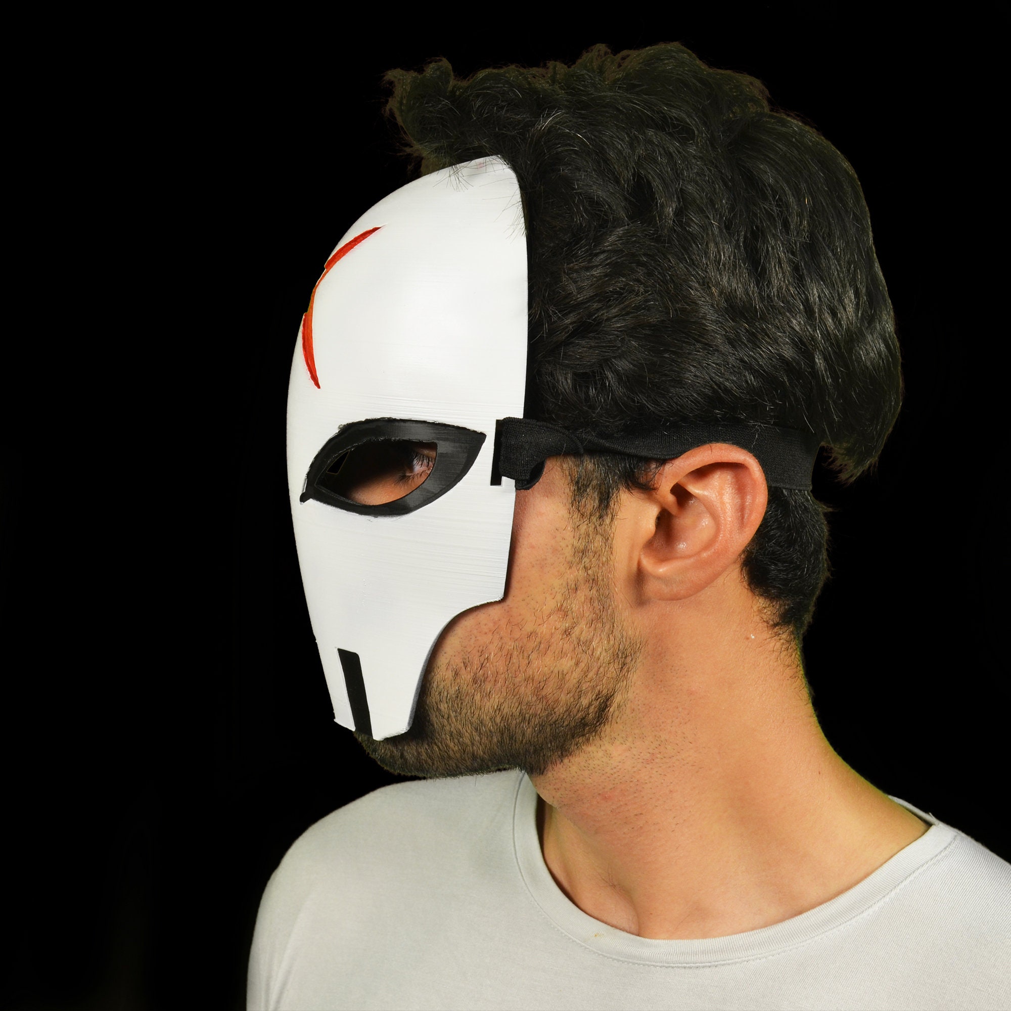 Red X Hood Full Face Costume Mask Superhero Costume Mask - Etsy