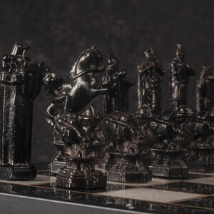 Metal HP Wizard Personalized Chess Set With Chess Board Wizard Knight ...