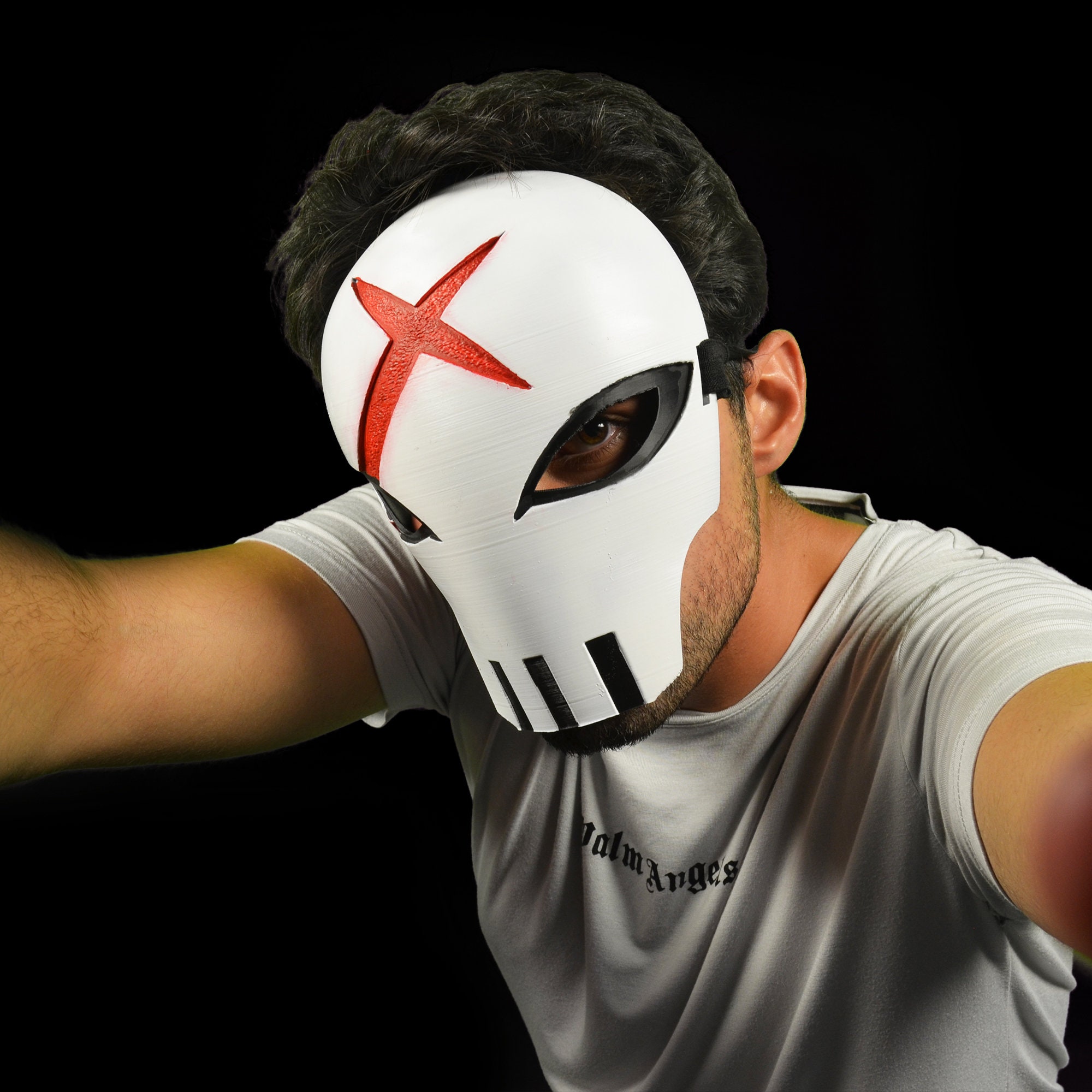 Red X Hood Full Face Costume Mask Superhero Costume Mask - Etsy