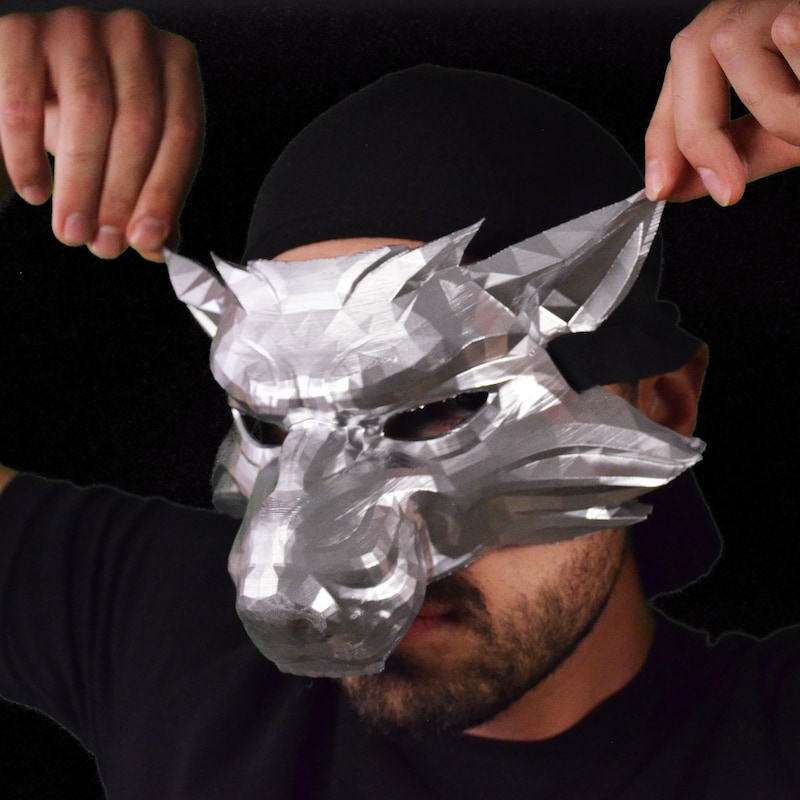 Wolf Face Mask - Etsy