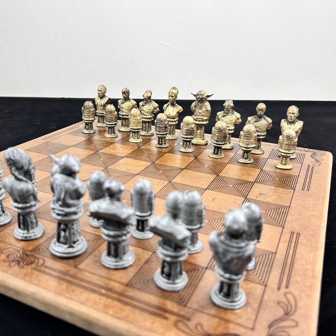 Metal Star War Personalized Chess Set With Chess Board Star Space Chess ...