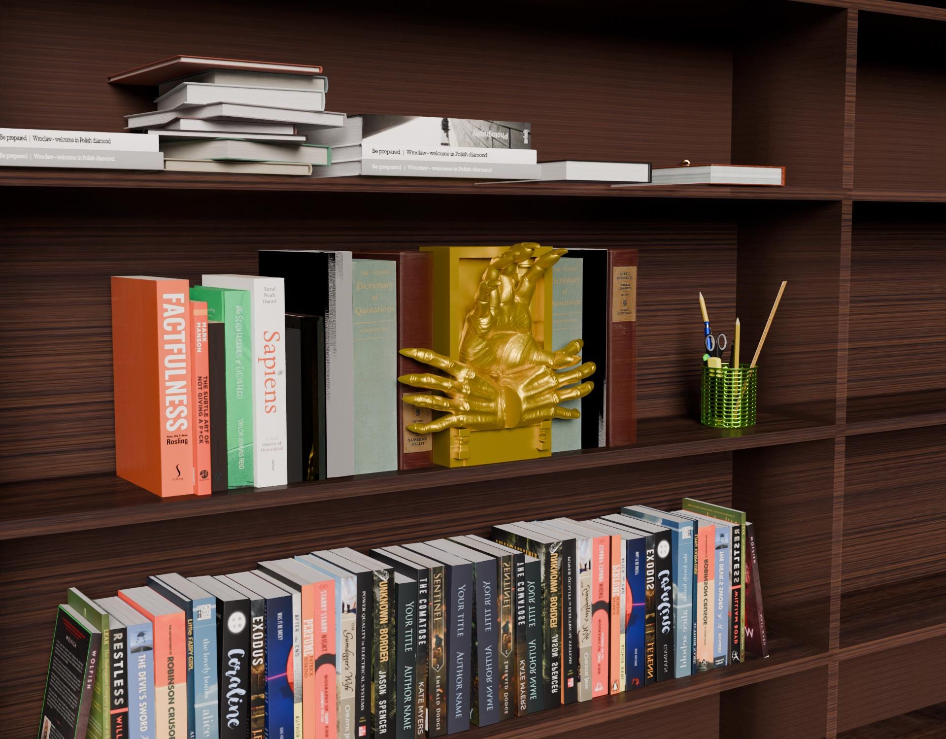Hands Book Nook: 3D Printable Diorama Insert (STL File) - Etsy
