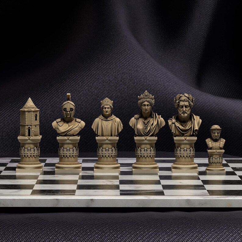 3D File Rome Myhthology Figure Chess Set, Fan Art STL File (digital ...