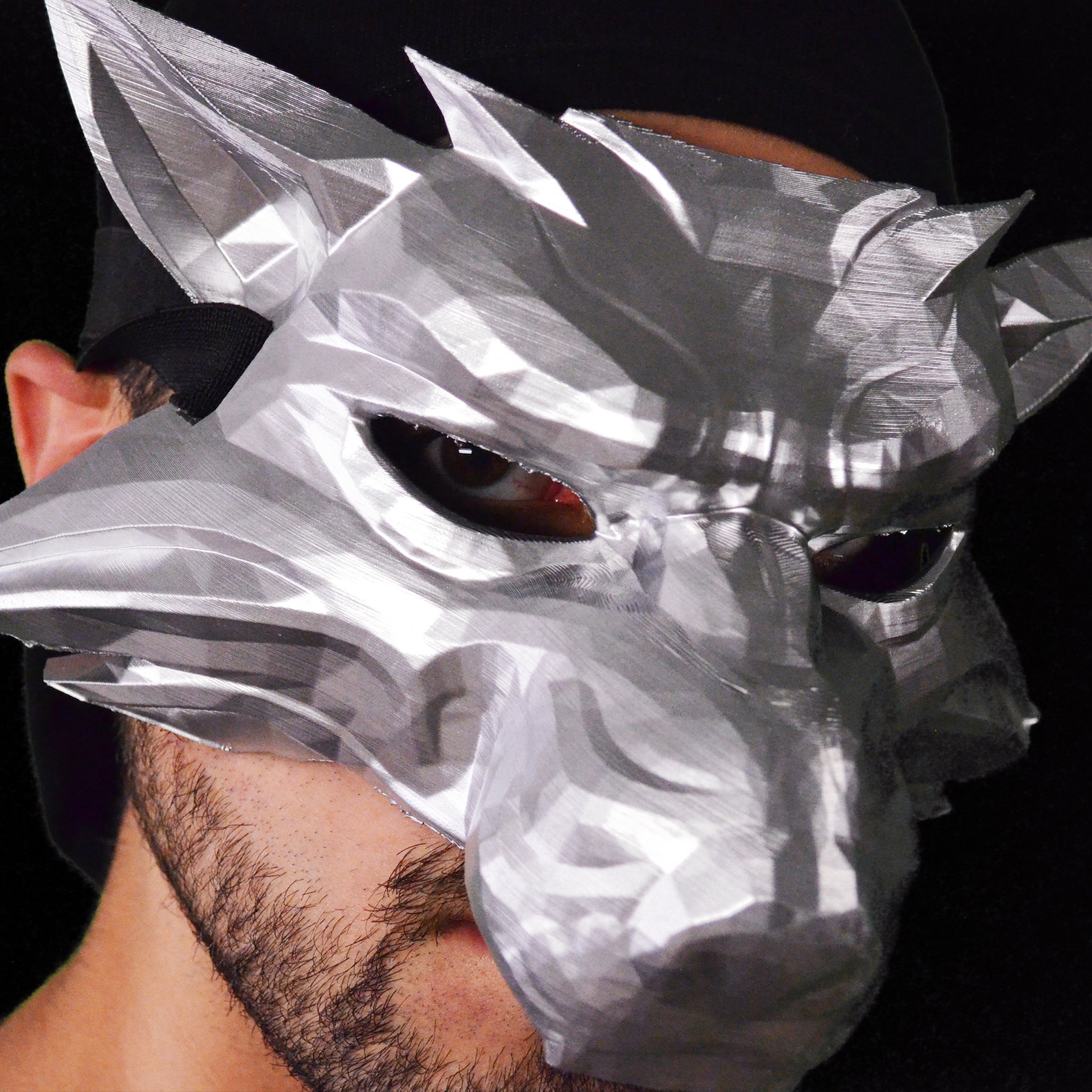 Animal Wolf Mask Cosplay Face Adjustable Rubber - Etsy