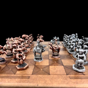 Metal Indian Personalized Chess Set With Chess Board Indian Chess Set ...