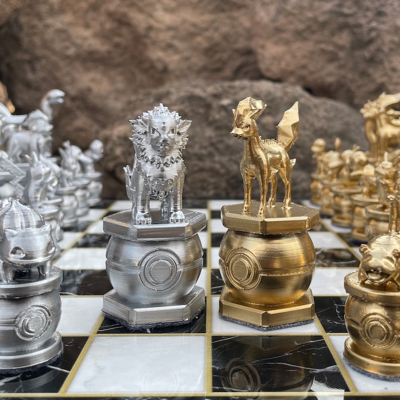 Pokemon Chess Set With Chessboard-pokemon Characters Chess - Etsy