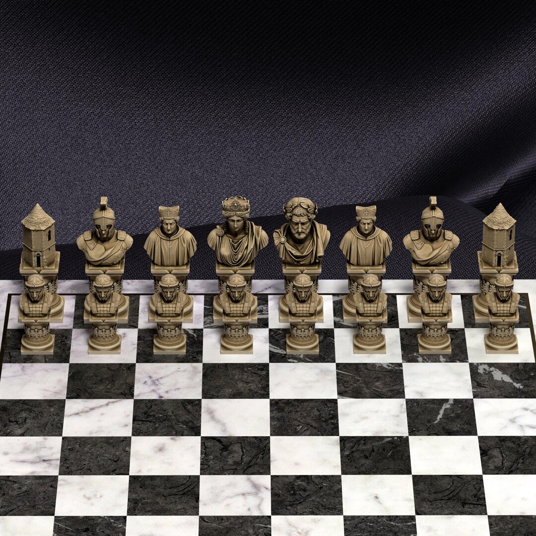 3D File Rome Myhthology Figure Chess Set, Fan Art STL File (digital ...