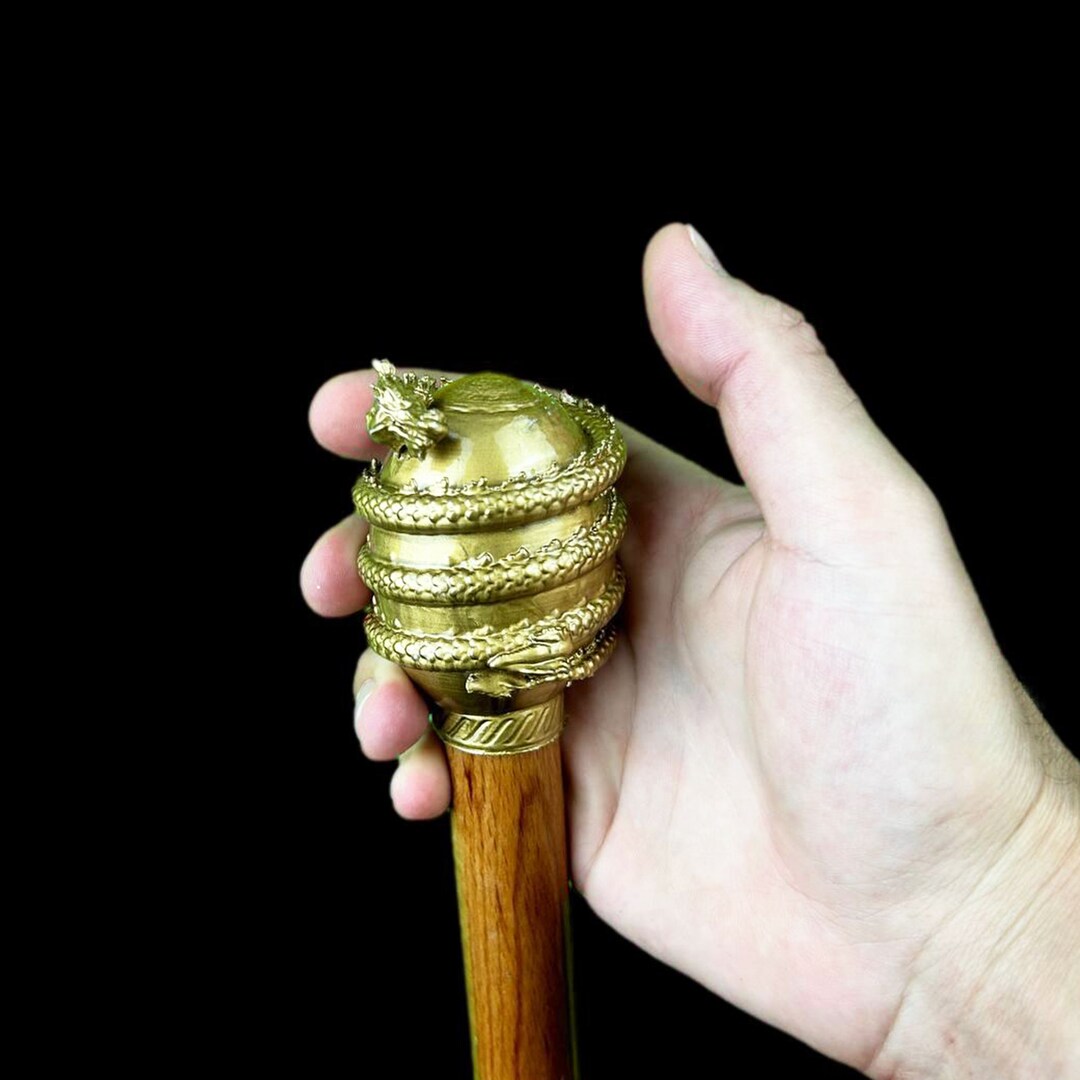 Dragon Walking Stick Hand Carved Wizard Stick Hiking Animal Walking ...