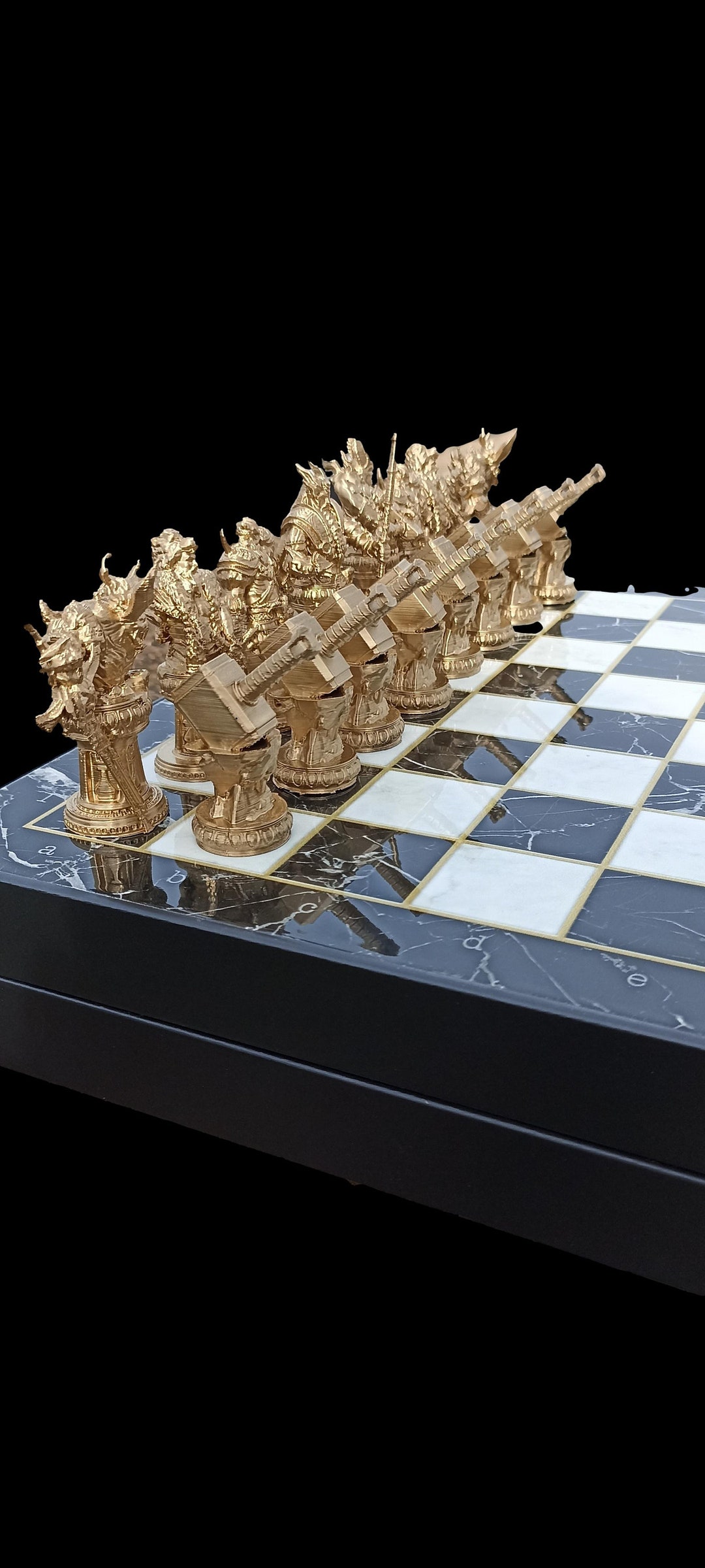 Viking Chess Set With Chessboardwarrior Chess Setscandinavian Chess Set ...