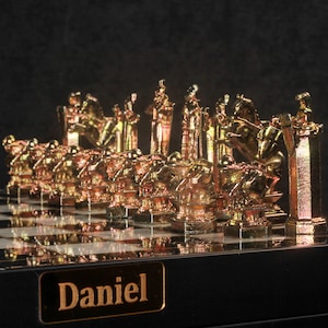 Metal Harr Pot Wizard Chess Set With Chessboard Personalized Name Plate ...