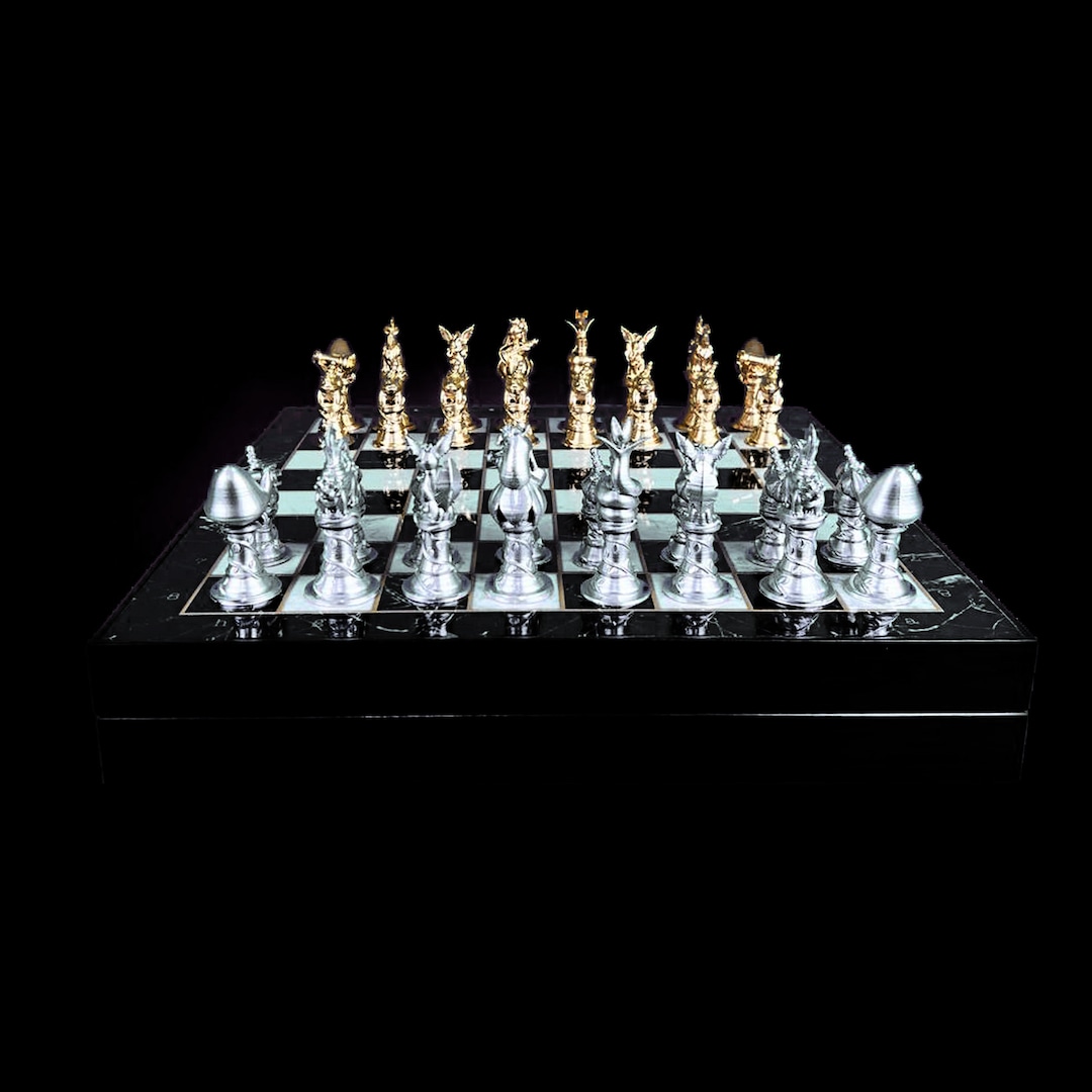 Poke Character Chess Set | Personalized Multicolor Chessboard - Etsy