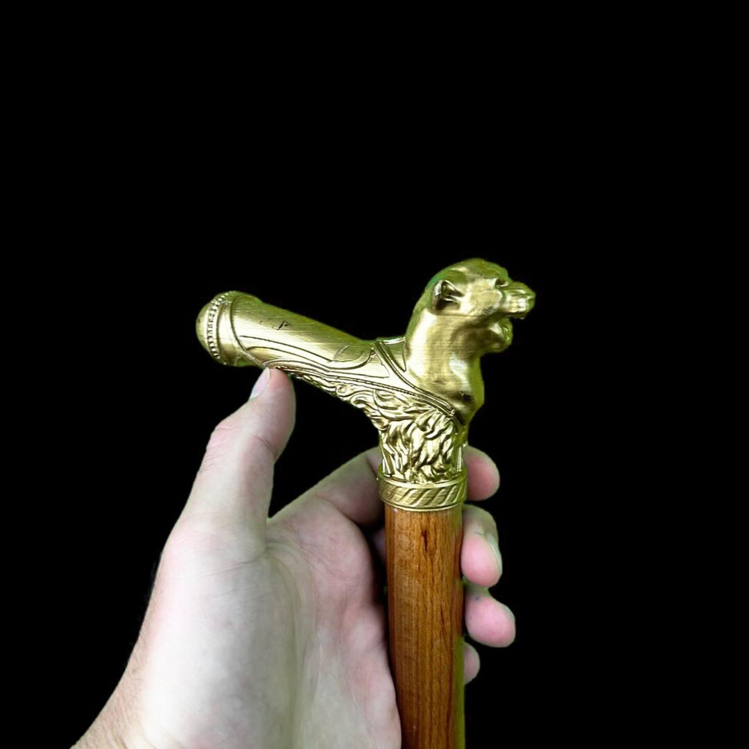 Tiger Walking Stick Hand Carved Wizard Stick Hiking Animal Tiger ...
